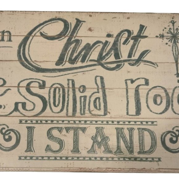 Unbranded | Wall Decor | On Christ The Solid Rock I Stand Sign Green ...